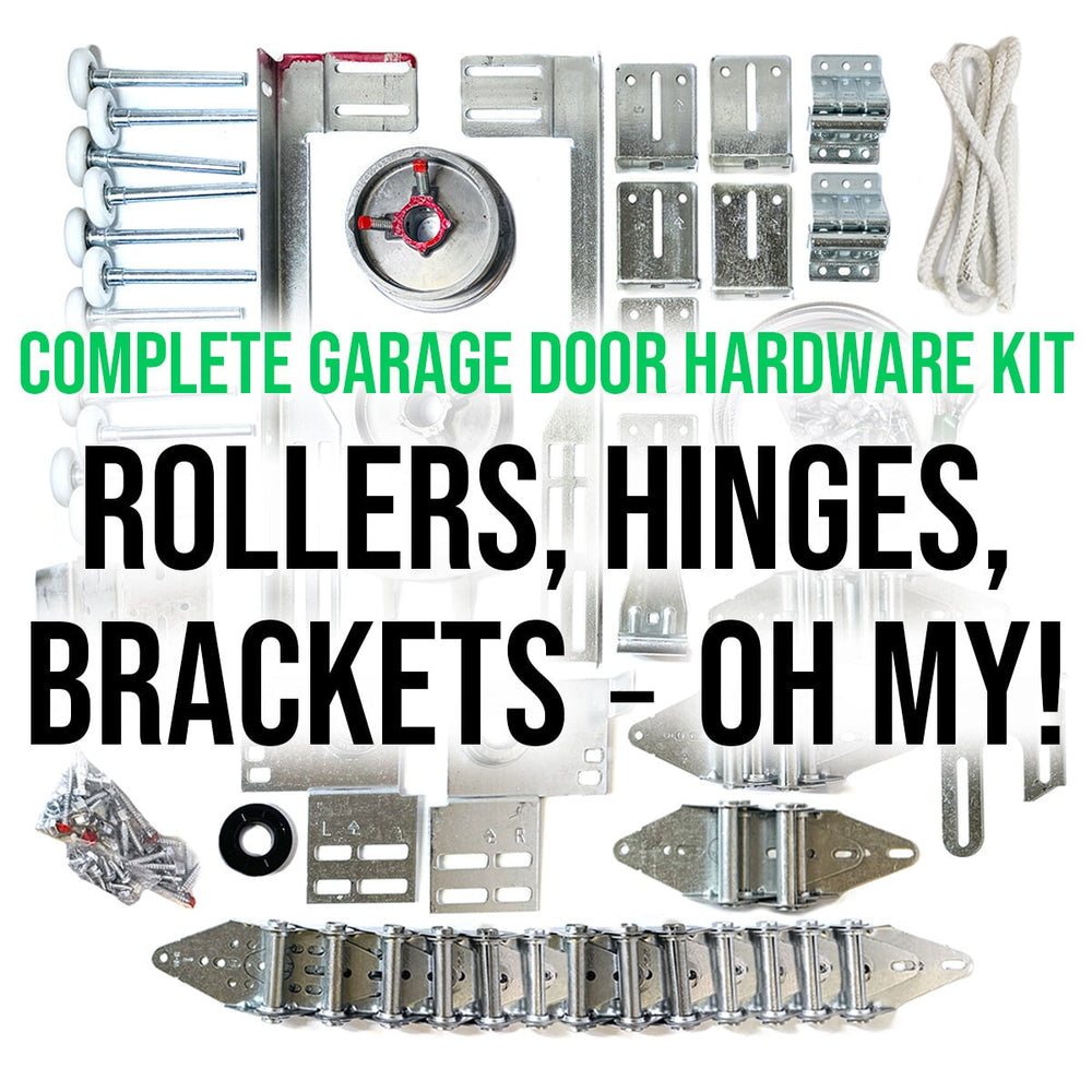 Complete Garage Door Hardware Kit | Rollers, Hinges & Brackets ...