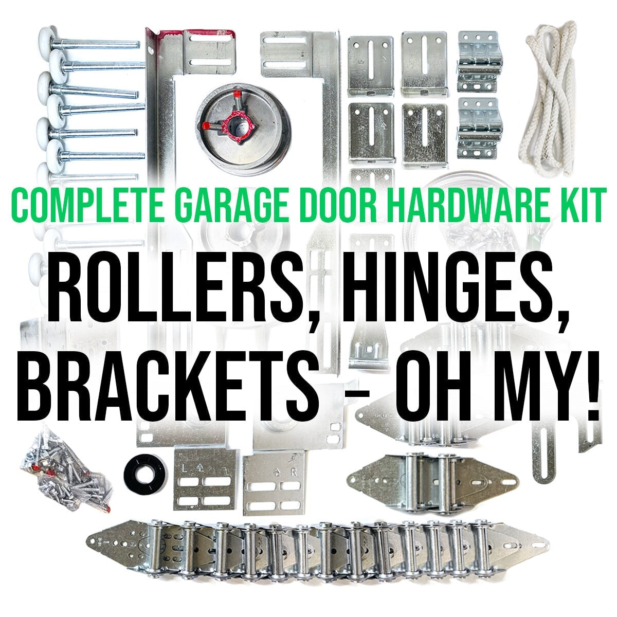 Complete Garage Door Hardware Kit Guide: Rollers, Hinges & Brackets ...