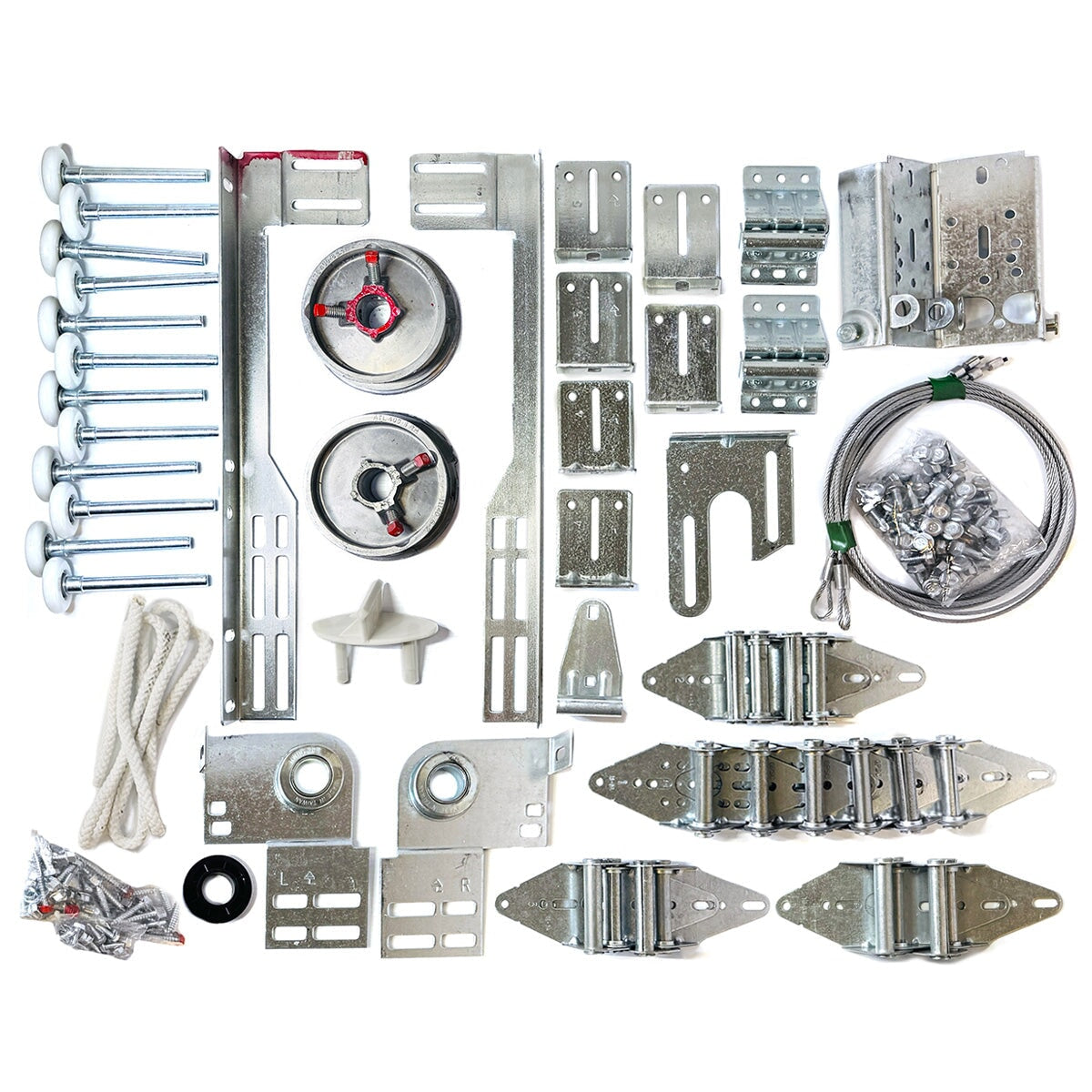 Complete Torsion Garage Door Hardware Kit – Rollers, Hinges, Brackets ...